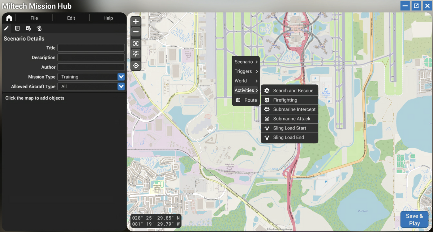 Miltech Mission Hub for MSFS20/24