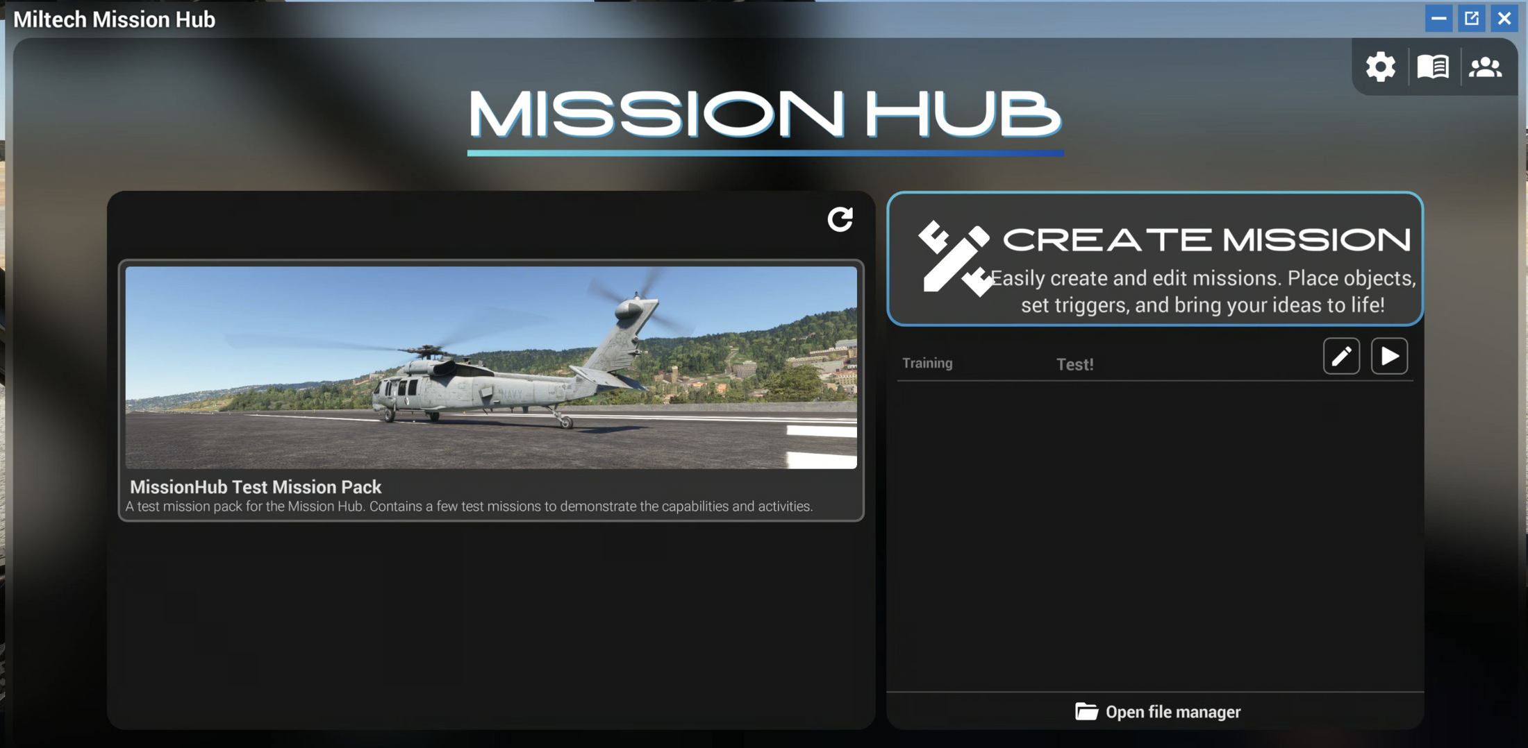 Miltech Mission Hub for MSFS20/24